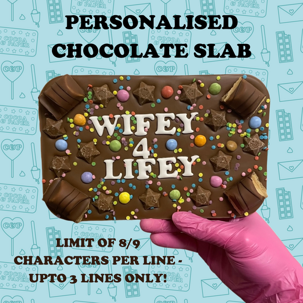 Personalised Build Your Own Chocolate Slab & Gift Box – Cocoa & Paper
